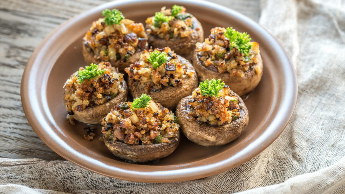 5 Ways to Make Mushroom Caps | SaucyRecipes.com | It's All In The Sauce